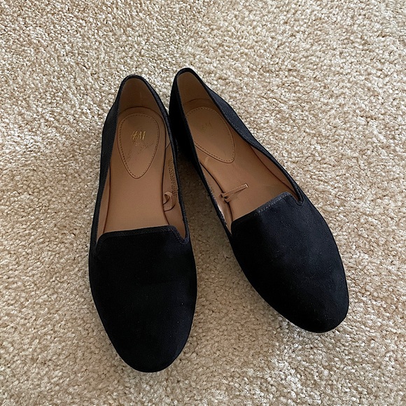 H&M | Shoes | Hm Black Suede Loafers | Poshmark